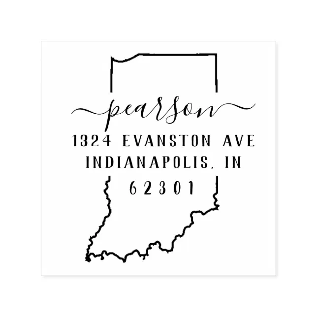 Indiana Return Address Stamp Self-Inking | Zazzle