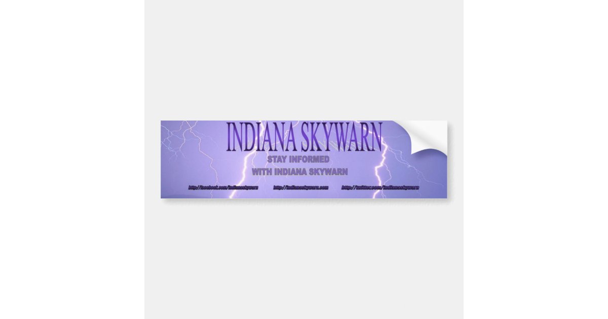 Indiana Skywarn Logo Bumper Sticker | Zazzle