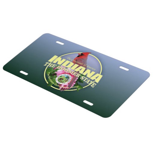 Indiana State Bird & Flower License Plate | Zazzle