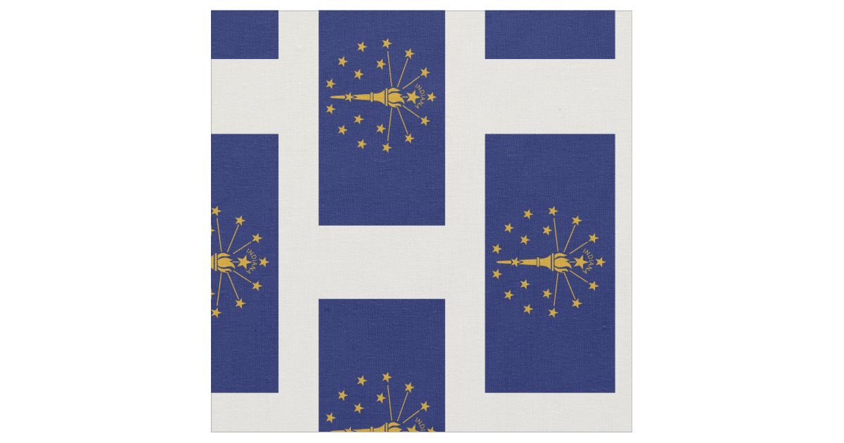 Indiana State Flag Fabric | Zazzle