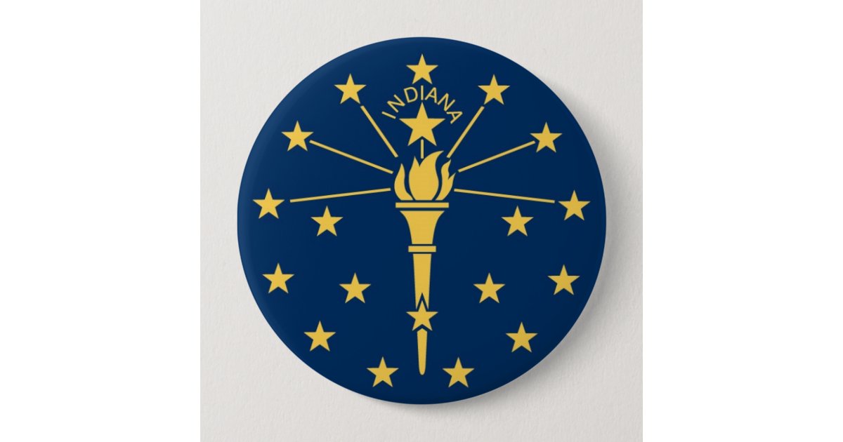Indiana State Flag Pinback Button | Zazzle