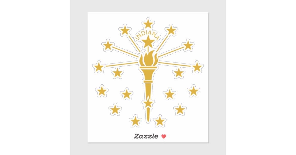 Indiana State Flag Sticker | Zazzle