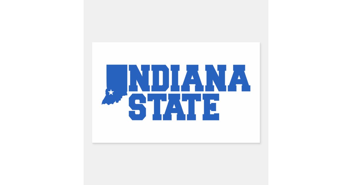 Indiana State Logo Rectangular Sticker | Zazzle