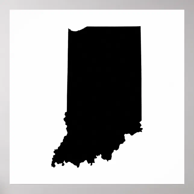 Indiana State Outline Poster | Zazzle