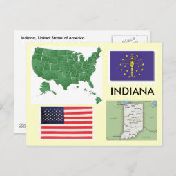 Indiana, USA Postcard | Zazzle