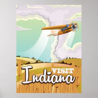 Indiana vintage travel poster | Zazzle