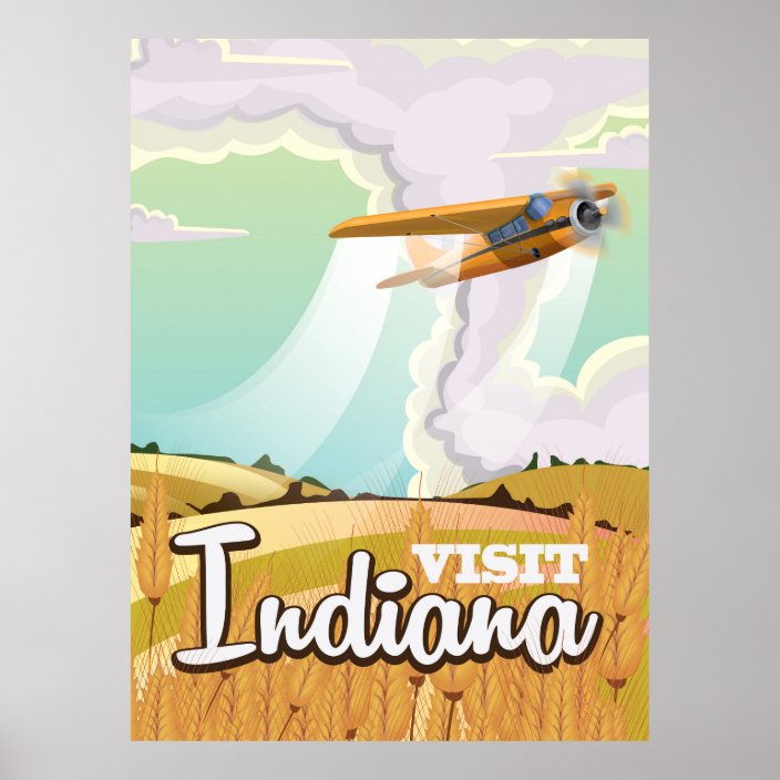Indiana vintage travel poster | Zazzle.com