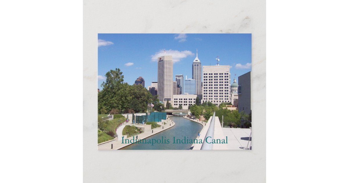 Indianapolis Indiana Canal Postcard | Zazzle