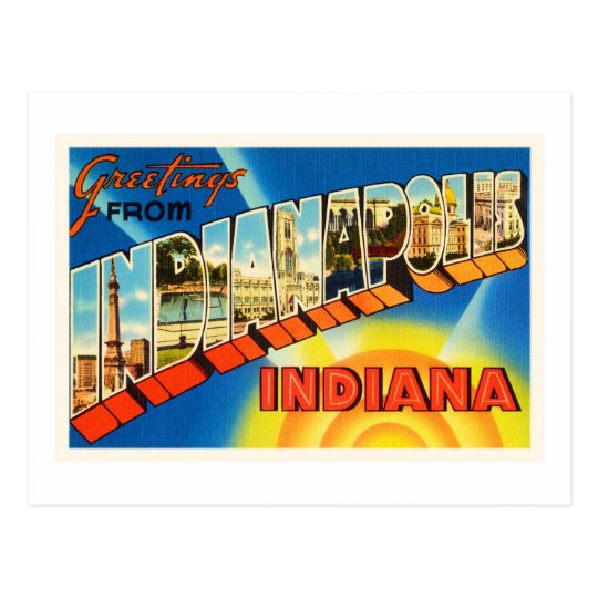Indianapolis Indiana IN Vintage Travel Souvenir Postcard | Zazzle.com