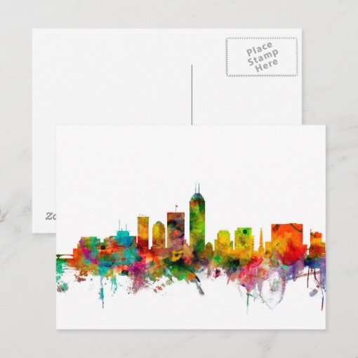 Indianapolis Indiana Skyline Postcard | Zazzle
