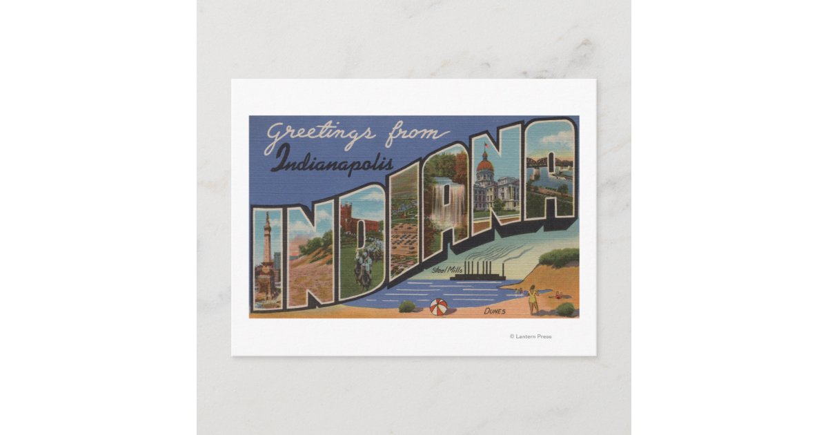Indianapolis, Indiana (Steel Mills/Sand Dunes) Postcard | Zazzle