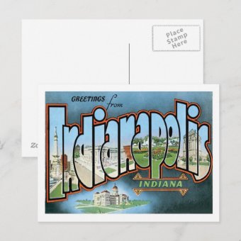 Indianapolis Indiana Travel America US City Postcard | Zazzle