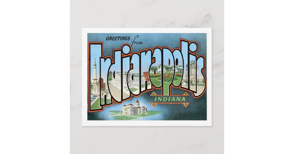 Indianapolis Indiana Travel America US City Postcard | Zazzle