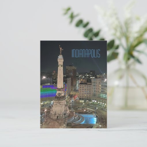 Indianapolis Monument Circle Postcard | Zazzle