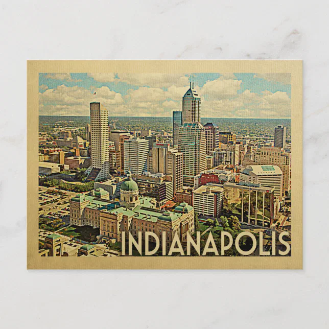 Indianapolis Postcard Indiana Vintage Travel | Zazzle