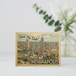 Indianapolis Save The Date Indiana Announcement Postcard | Zazzle