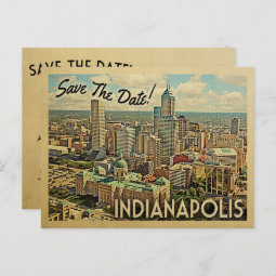 Indianapolis Save The Date Indiana Announcement Postcard | Zazzle