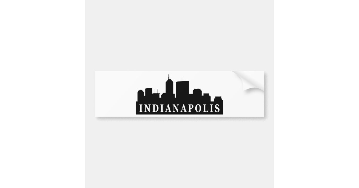 Indianapolis Skyline Bumper Sticker | Zazzle