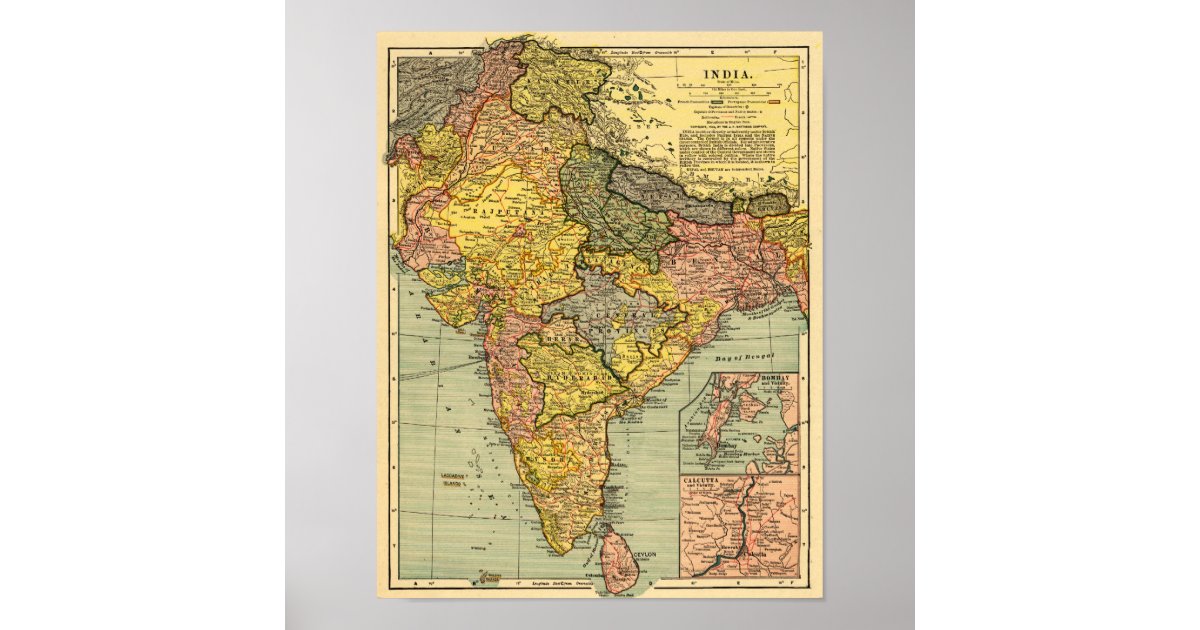 IndiaPanoramic MapIndia Poster | Zazzle