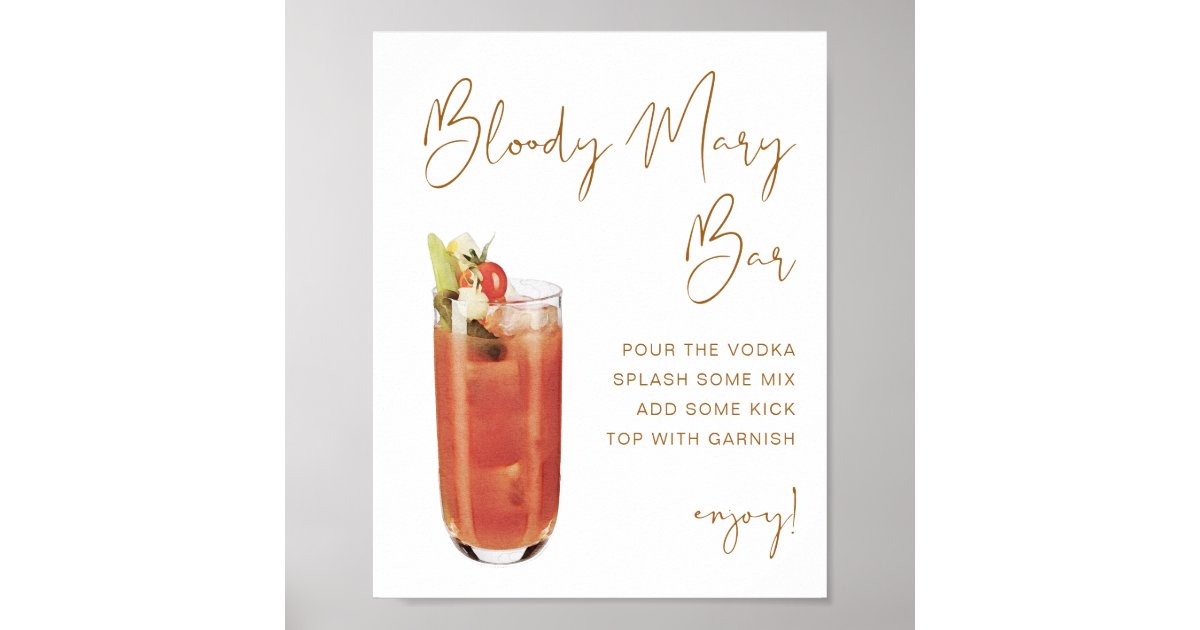 INDIE Bohemian Bloody Mary Bar Sign | Zazzle