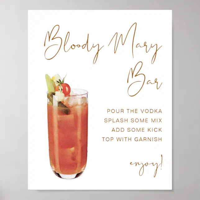 INDIE Bohemian Bloody Mary Bar Sign | Zazzle