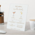 INDIE Bohemian Cocktail Signature Drink Bar Menu Pedestal Sign | Zazzle
