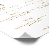 INDIE Bohemian Cocktail Signature Drink Bar Menu Poster | Zazzle