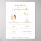 INDIE Bohemian Cocktail Signature Drink Bar Menu Poster | Zazzle