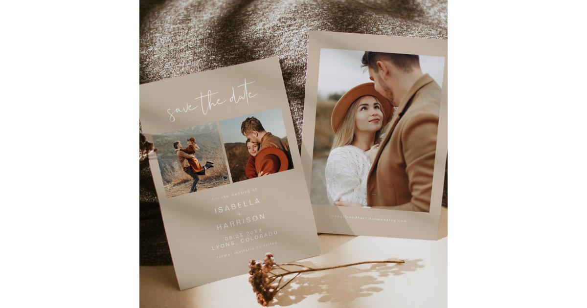 INDIE Bohemian Photo Save the Date Invitation | Zazzle