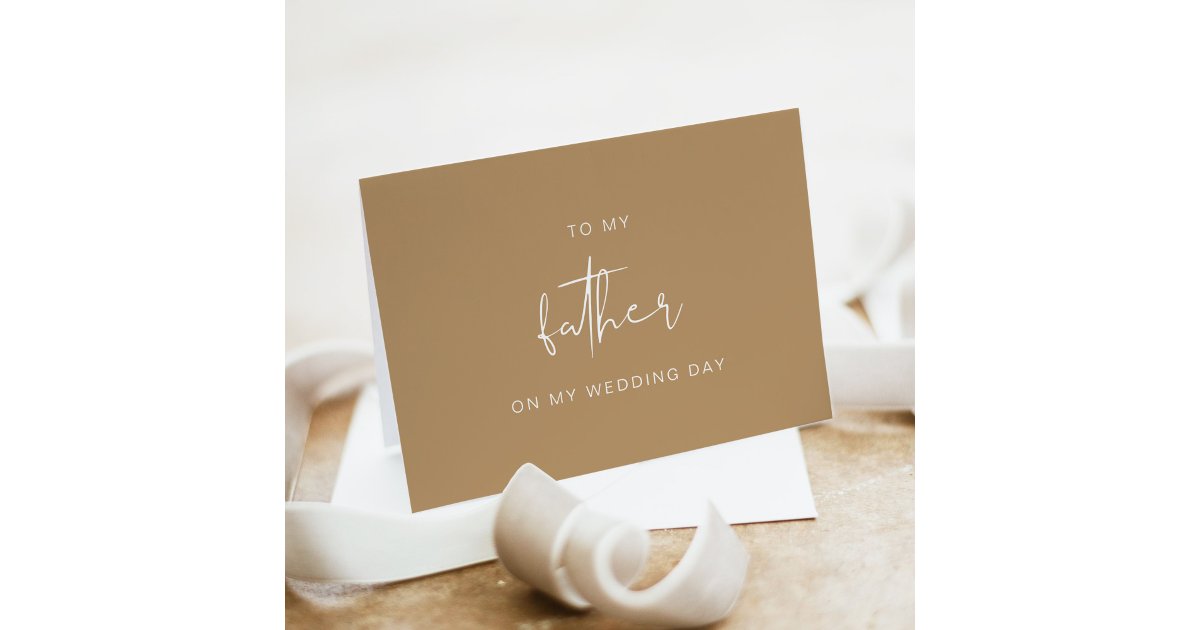 INDIE Bohemian To My Father On My Wedding Day Card | Zazzle