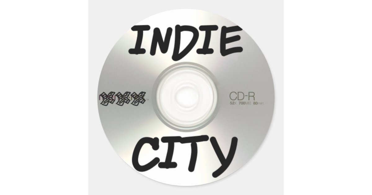 Indie City CD Classic Round Sticker | Zazzle