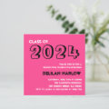 Indie Punk Retro Pink Photo Y2K Graduation Party Invitation | Zazzle