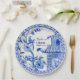 Indigo Blue Chinoiserie Vintage Floral Watercolor Paper Plates | Zazzle