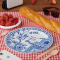 Indigo Blue Chinoiserie Vintage Floral Watercolor Paper Plates | Zazzle
