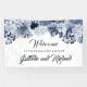 Indigo Blue Floral Engagement Party Welcome Banner | Zazzle