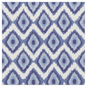 Indigo Blue Diamond Pattern Fabric | Zazzle