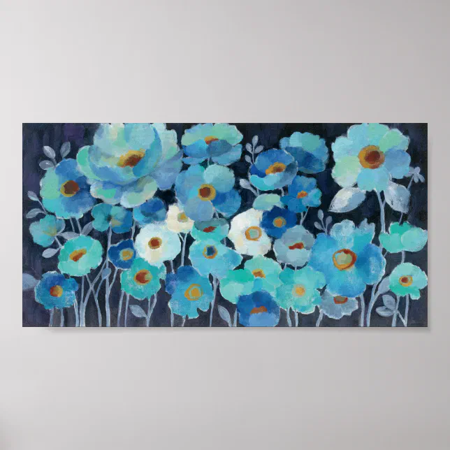 Indigo Flowers Poster | Zazzle