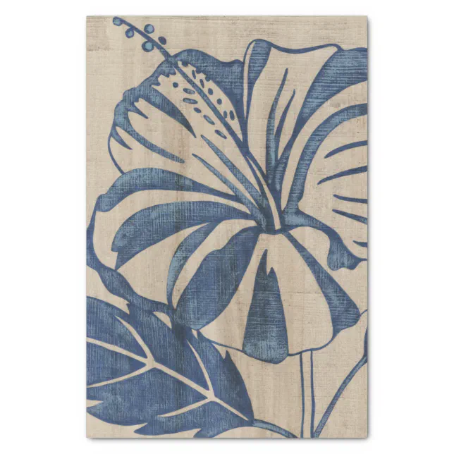 Indigo Hibiscus Tissue Paper | Zazzle