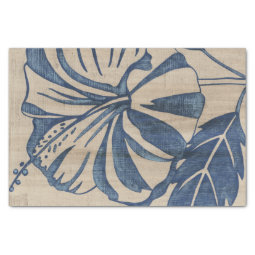 Indigo Hibiscus Tissue Paper | Zazzle