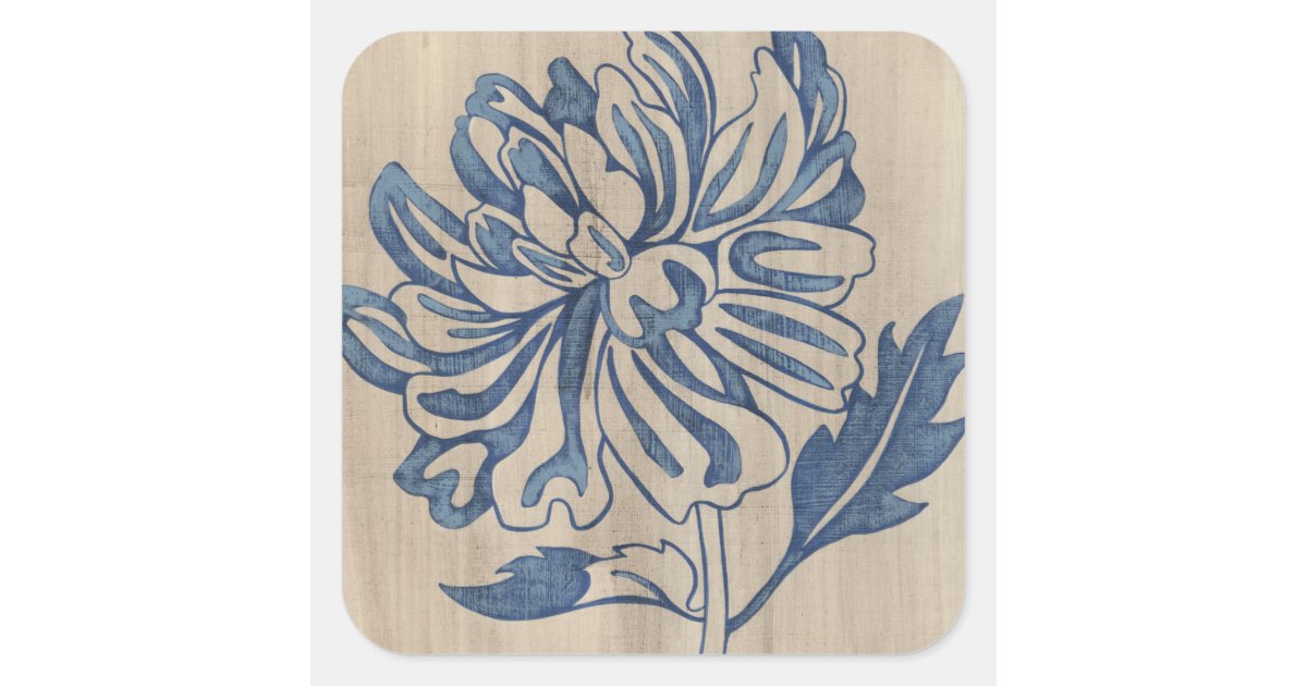 Indigo Mum Square Sticker | Zazzle