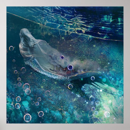Indigo Mystique Underwater Mermaid Poster | Zazzle.com