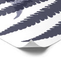 Indigo Navy Blue Tree Fern Print Pattern | Zazzle
