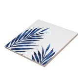 Indigo Palm Fronds Ceramic Tile | Zazzle