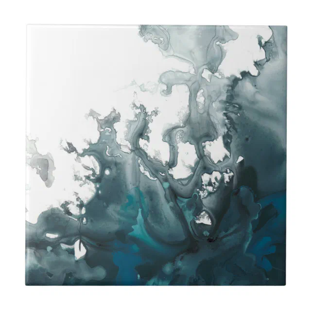 Indigo Tempest Ceramic Tile | Zazzle