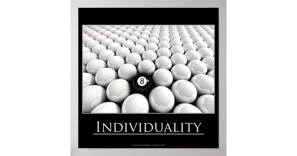 Individuality Poster | Zazzle