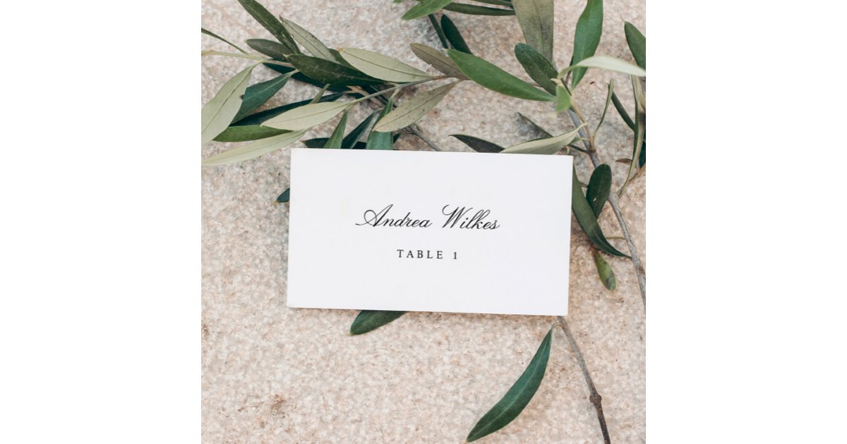 Individually Personalized Wedding Place Cards Flat | Zazzle