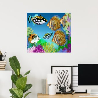 Indo-Pacific Coral Reef Fish Poster | Zazzle
