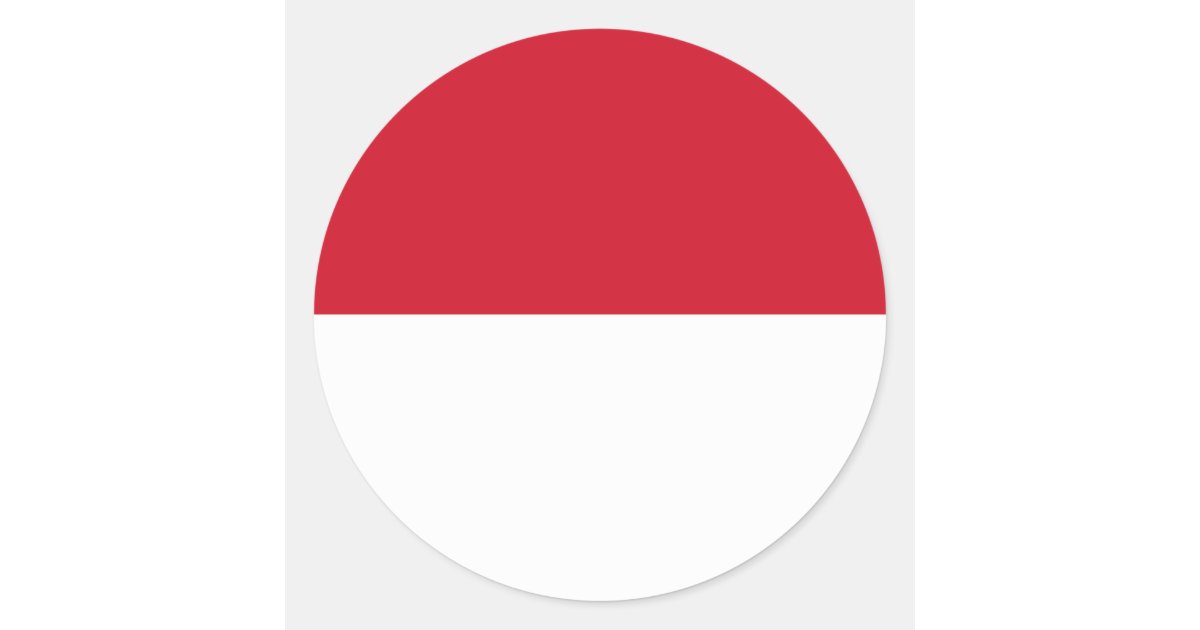 Indonesia Flag Classic Round Sticker | Zazzle