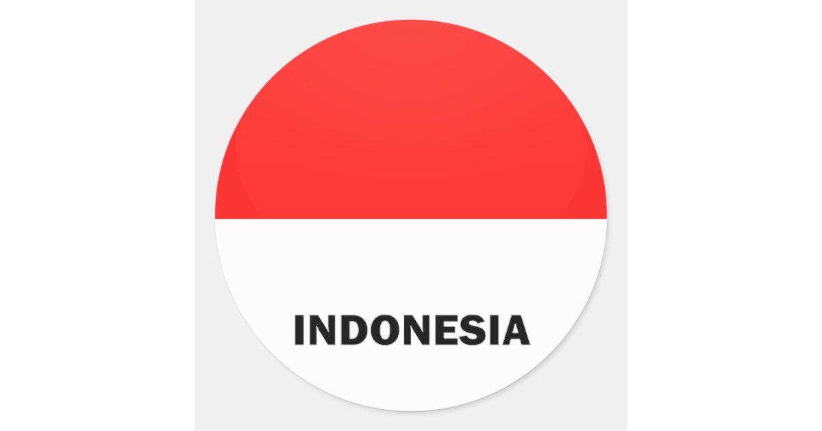 Indonesia Roundel quality Flag Classic Round Sticker | Zazzle