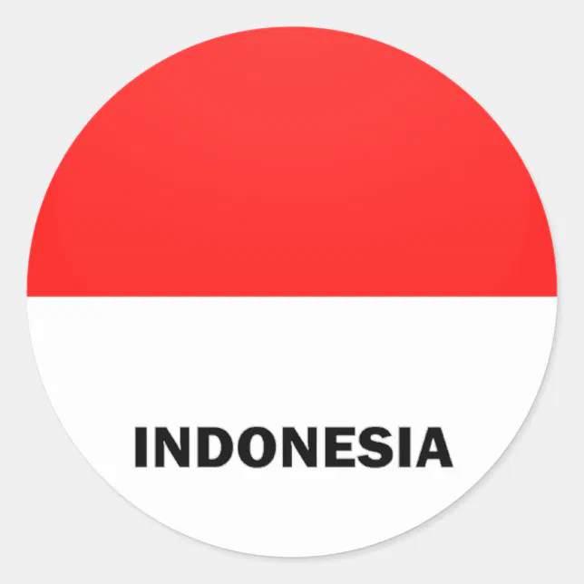 Indonesia Roundel quality Flag Classic Round Sticker | Zazzle